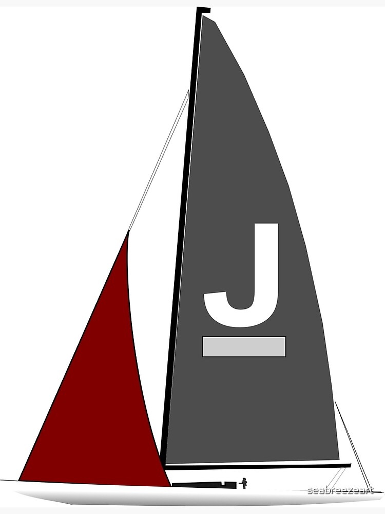 J Boat J Class Sailing Yacht Art Print By Seabreezeart Redbubble
