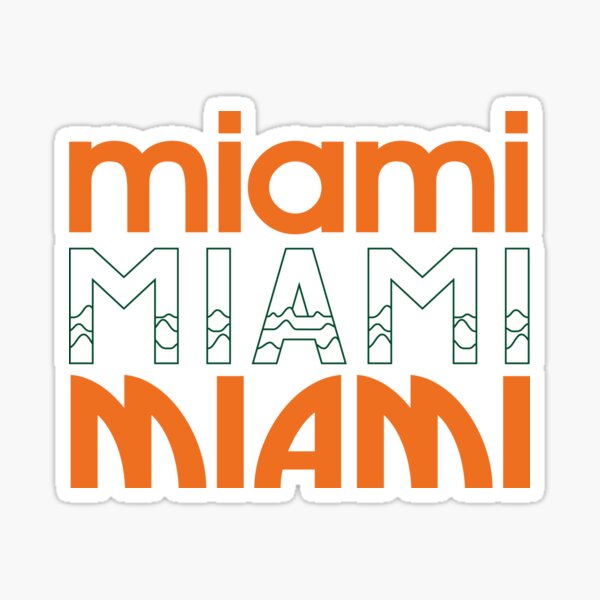 "Miami Fonts" Sticker by drewsandler | Redbubble