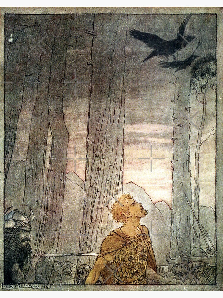 "Siegfried's death - Arthur Rackham" Sticker for Sale by ...