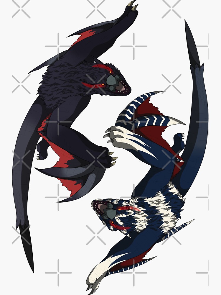 "Shadow Wyverns" Sticker by ExtraSolar | Redbubble