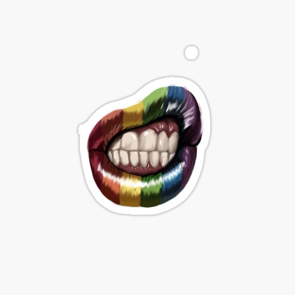 "Rainbow Lips" Sticker by mmartinez-art | Redbubble