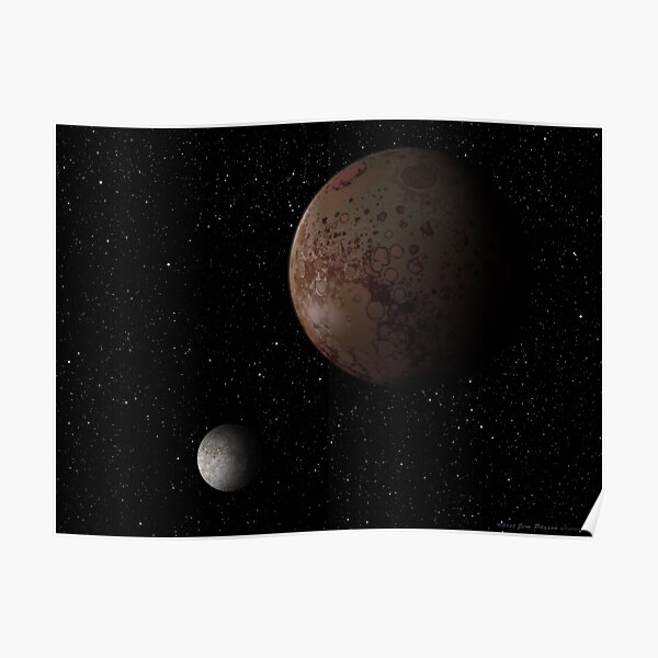 "Dwarf Planet Pluto and its moon Charon" Poster for Sale by JimPlaxco ...