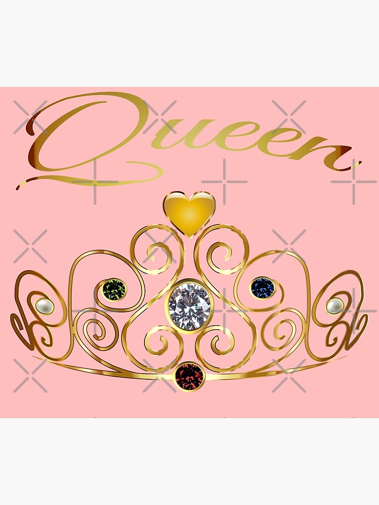 "Drawing Queen Gold Crown Tiara Gems Pearl Princess" Poster for Sale by ...