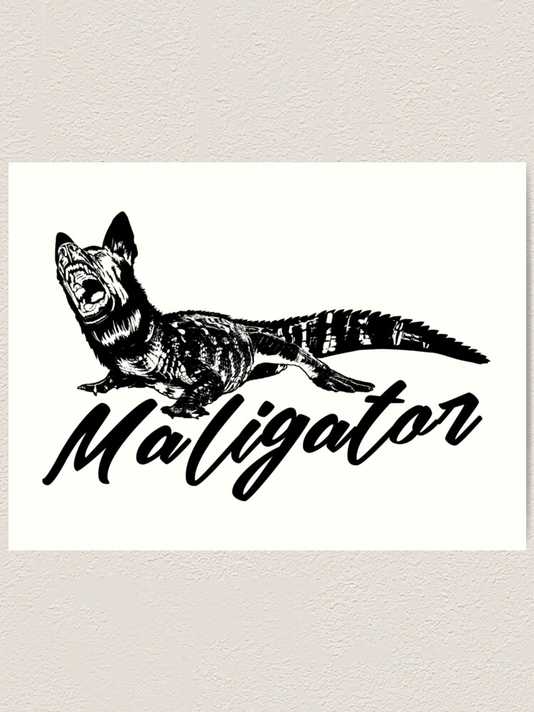"Maligator - Malinois - Belgischer Schäferhund" Kunstdruck von ...