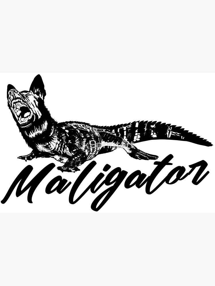 "Maligator - Malinois - Belgischer Schäferhund" Kunstdruck von ...
