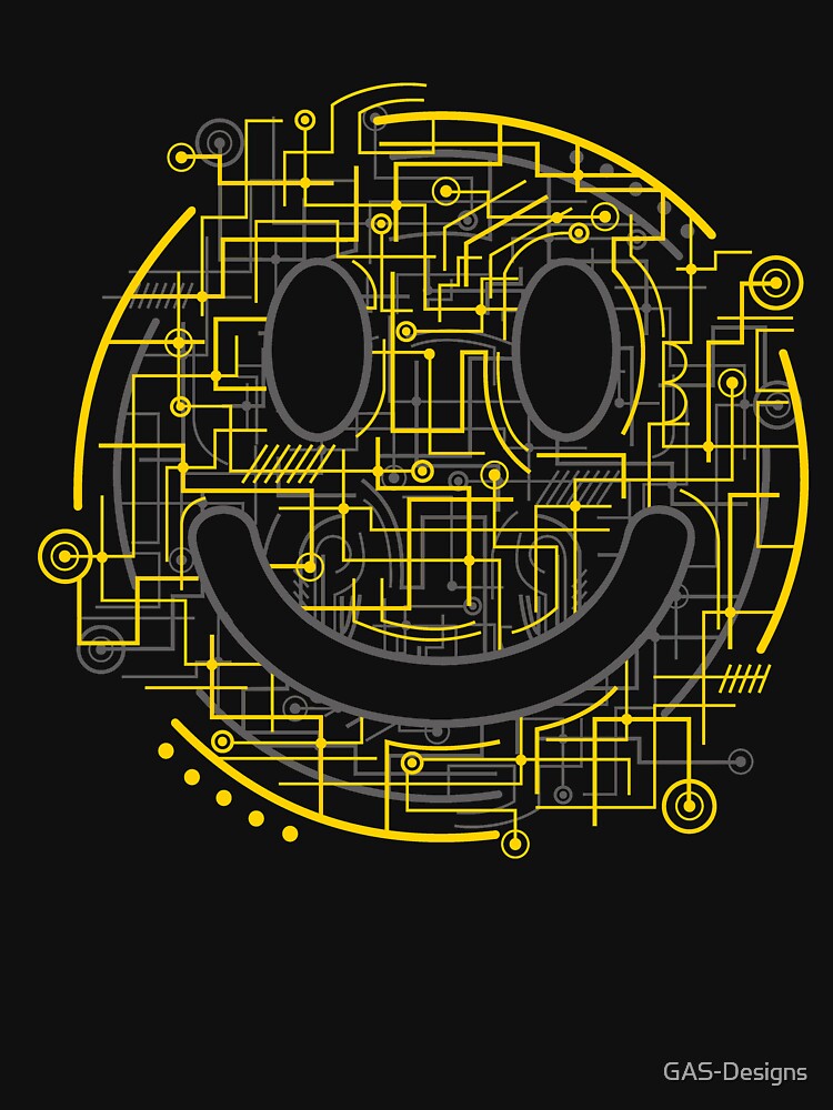 "Electric Smiley" T-shirt by GAS-Designs | Redbubble | artful t-shirts ...