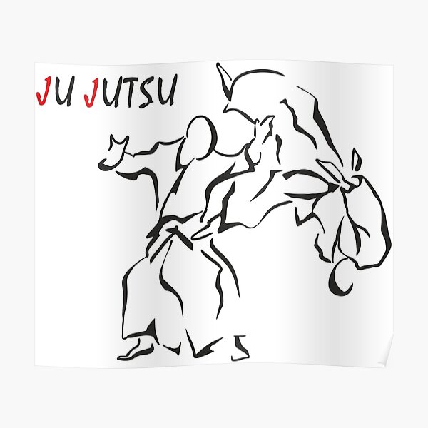 "Ju Jutsu fight" Poster for Sale by onecurl | Redbubble