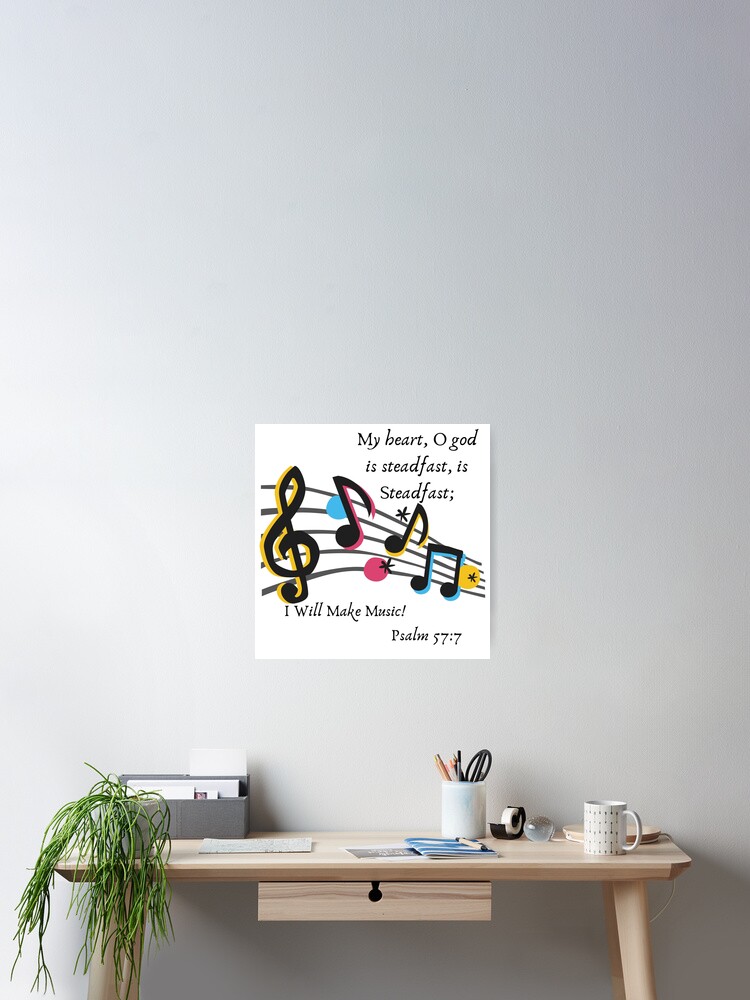 "Bible Verse Music" Poster for Sale by mercy-made-me | Redbubble