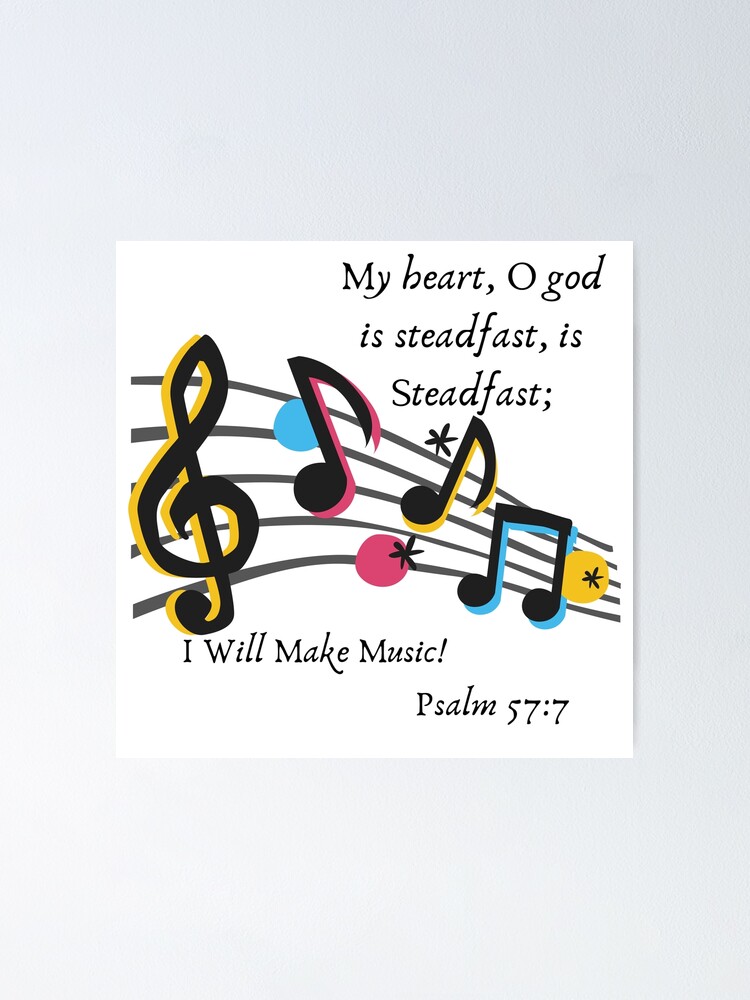 "Bible Verse Music" Poster for Sale by mercy-made-me | Redbubble