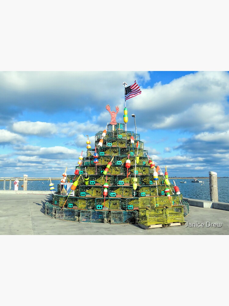 "Lobster pot tree " Sticker by JanSDrew | Redbubble