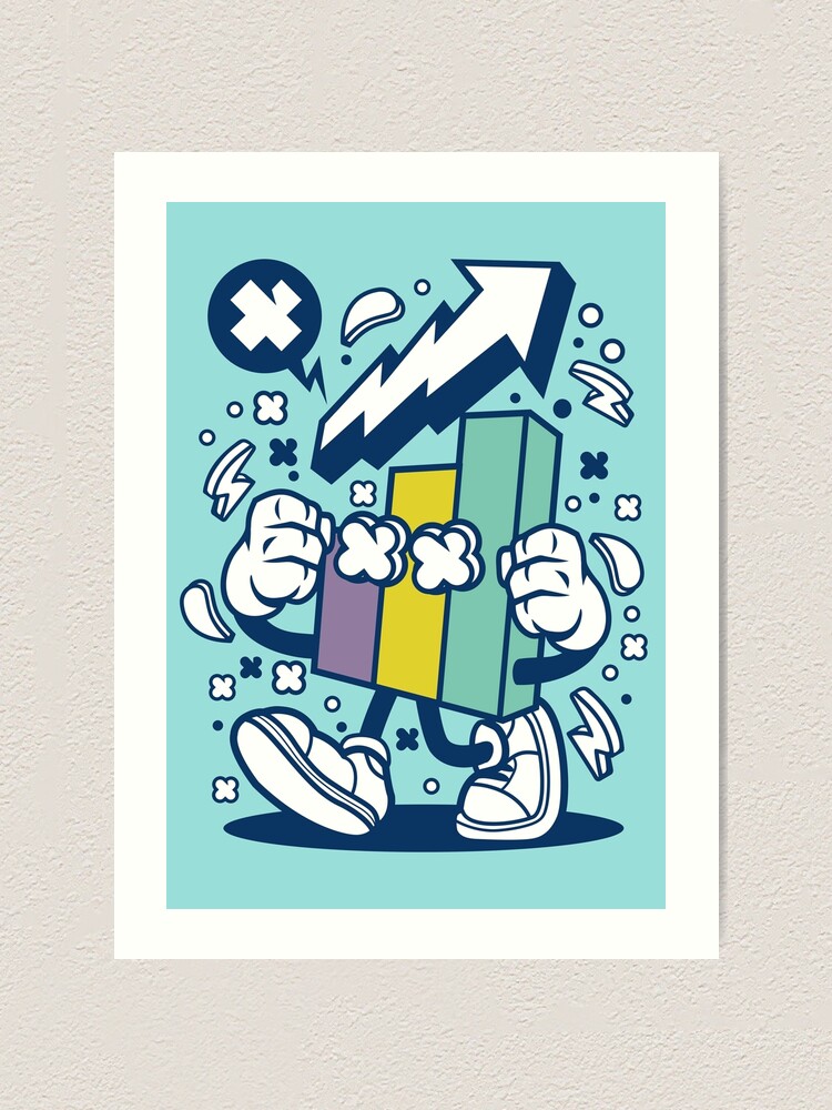 "Stressed Chart Balance Up or Down Cartoon" Art Print by DAShirt ...
