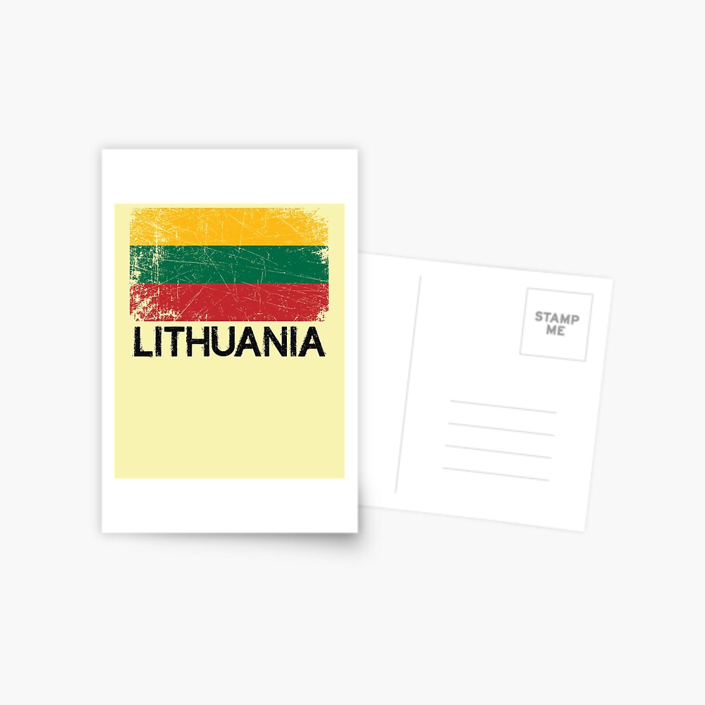 "Lithuanian Flag Design | Vintage Made In Lithuania Gift" Postcard for ...