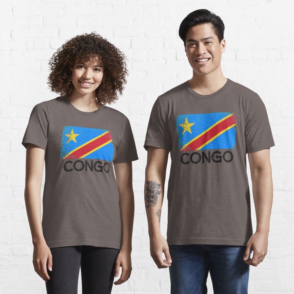 "Congolese Flag Design | Vintage Made In Congo Gift" T-shirt for Sale ...