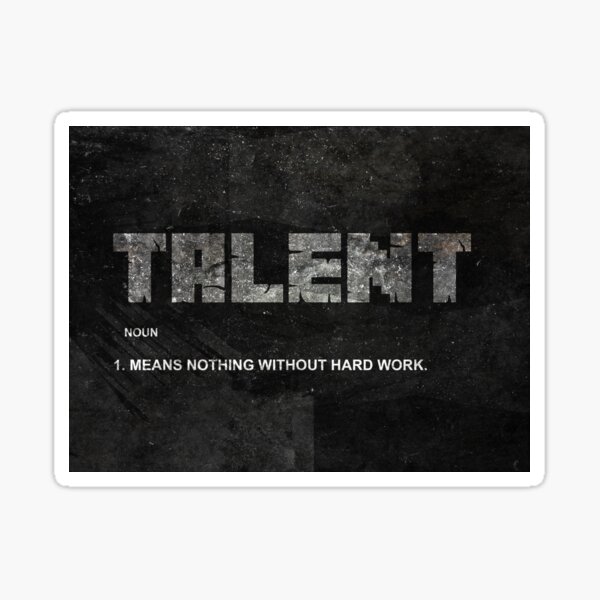 "Talent Noun" Sticker by SuccessHunters | Redbubble