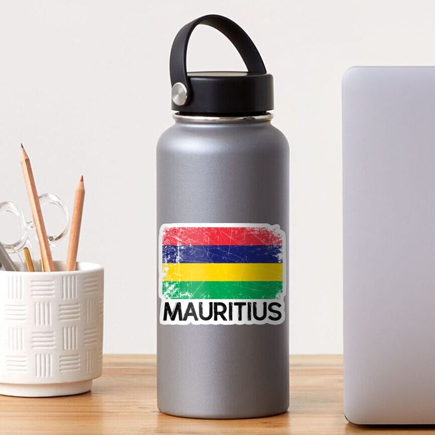 "Mauritian Flag Design | Vintage Made In Mauritius Gift" Sticker for ...