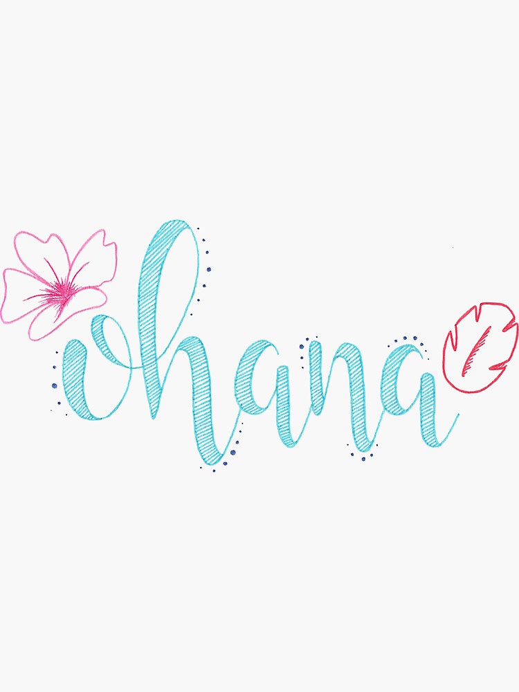 "Ohana ~ Word Art" Sticker for Sale by Kandace Guzman | Redbubble