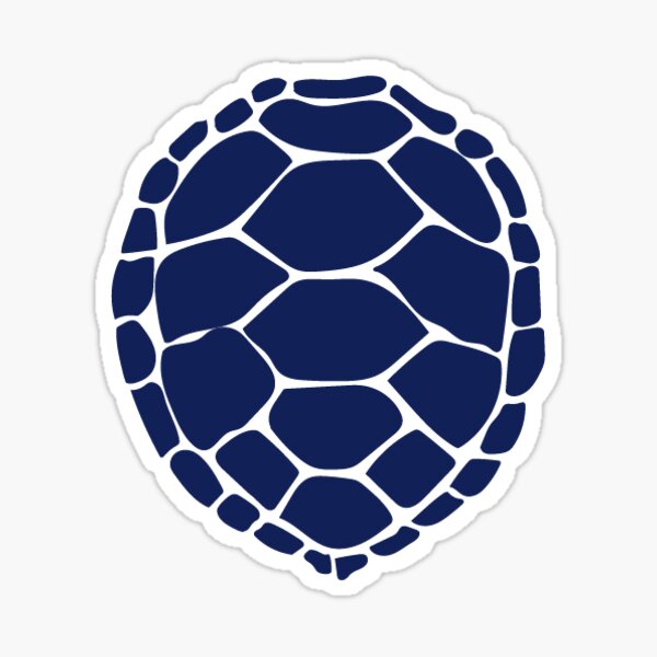 "Navy Turtle Shell Sticker" Sticker for Sale by smtomko | Redbubble