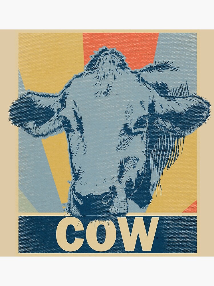 "Retro Vintage Cow" Poster for Sale by Ventein | Redbubble