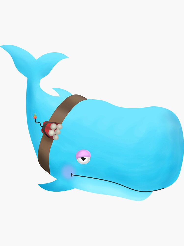 "Dynamite Whale" Sticker by FlockOfSeagals | Redbubble