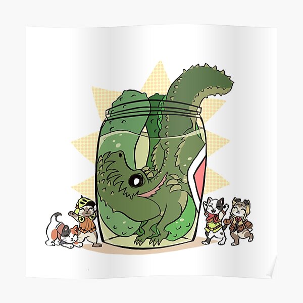 "Pickle Monster" Poster by megtalgearsalad | Redbubble