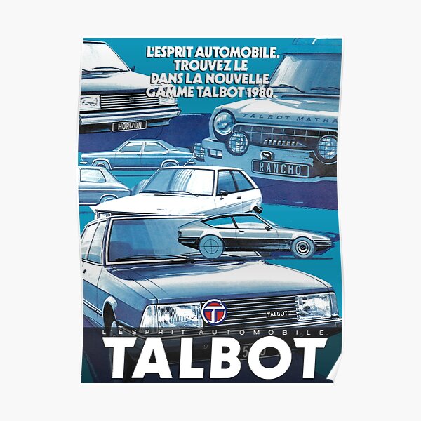 "TALBOT CARS BROCHURE" Poster by ThrowbackMotors | Redbubble