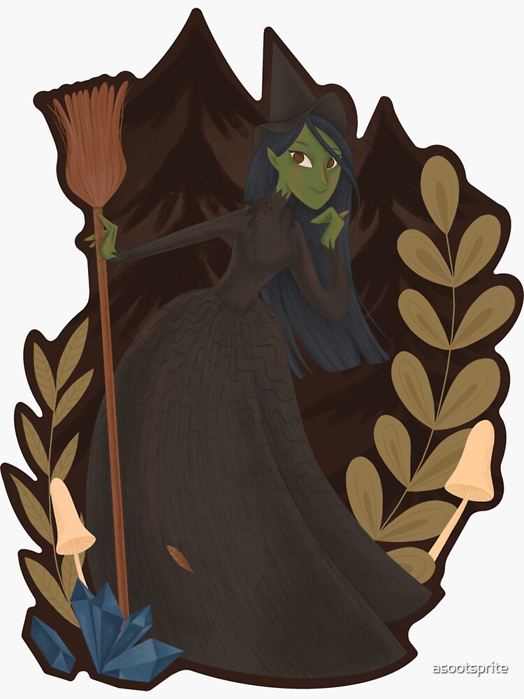 "Elphaba" Sticker by asootsprite | Redbubble