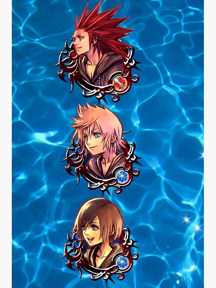"Kingdom Hearts-Roxas,Axel,and Xion ocean edit" Poster for Sale by ...