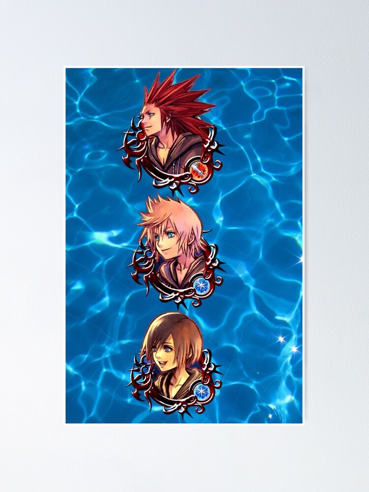 "Kingdom Hearts-Roxas,Axel,and Xion ocean edit" Poster for Sale by ...
