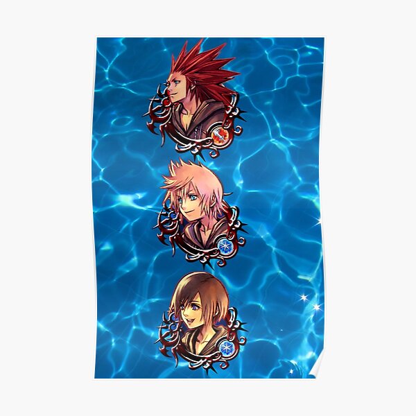 "Kingdom Hearts-Roxas,Axel,and Xion ocean edit" Poster for Sale by ...