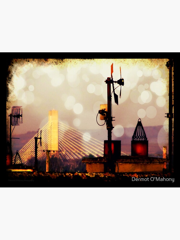 "Boyne Valley Bridge, Over the Rooftops" Sticker by dermiedee | Redbubble