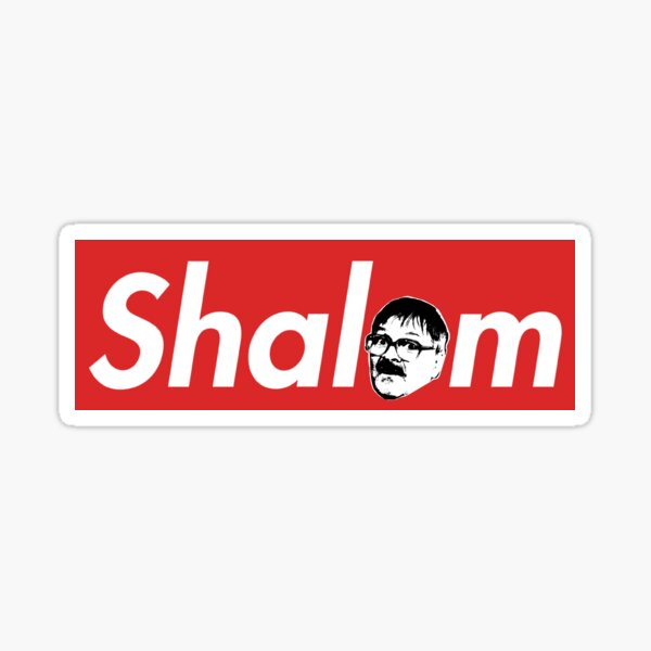 "Shalom Jim from Friday Night Dinner" Sticker by ALucreMusket | Redbubble