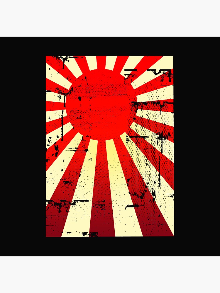 "Japan Rising Sun Flag Red" Sticker for Sale by Leopardman25 | Redbubble