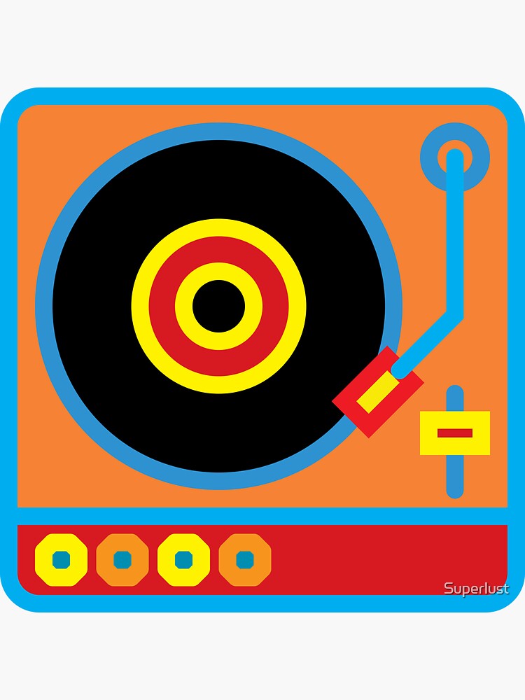"Turntable" Sticker for Sale by Superlust | Redbubble