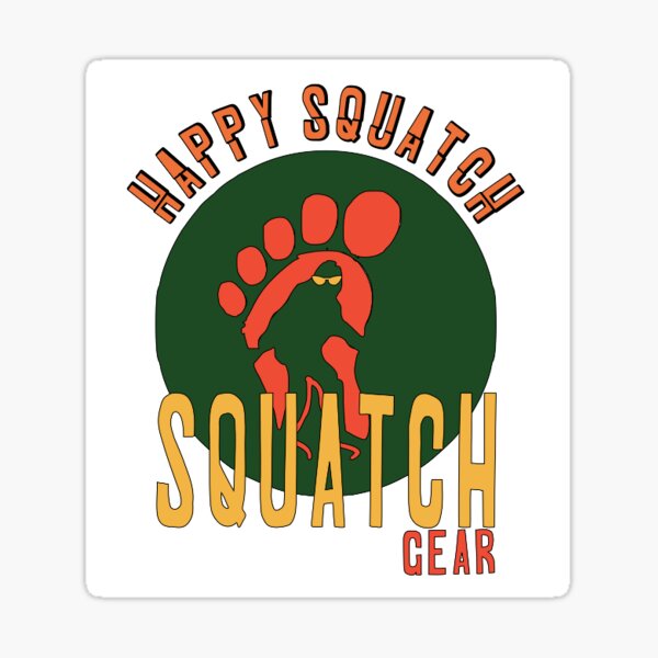 "Happy Squatch" Sticker for Sale by AWAYWEGO | Redbubble