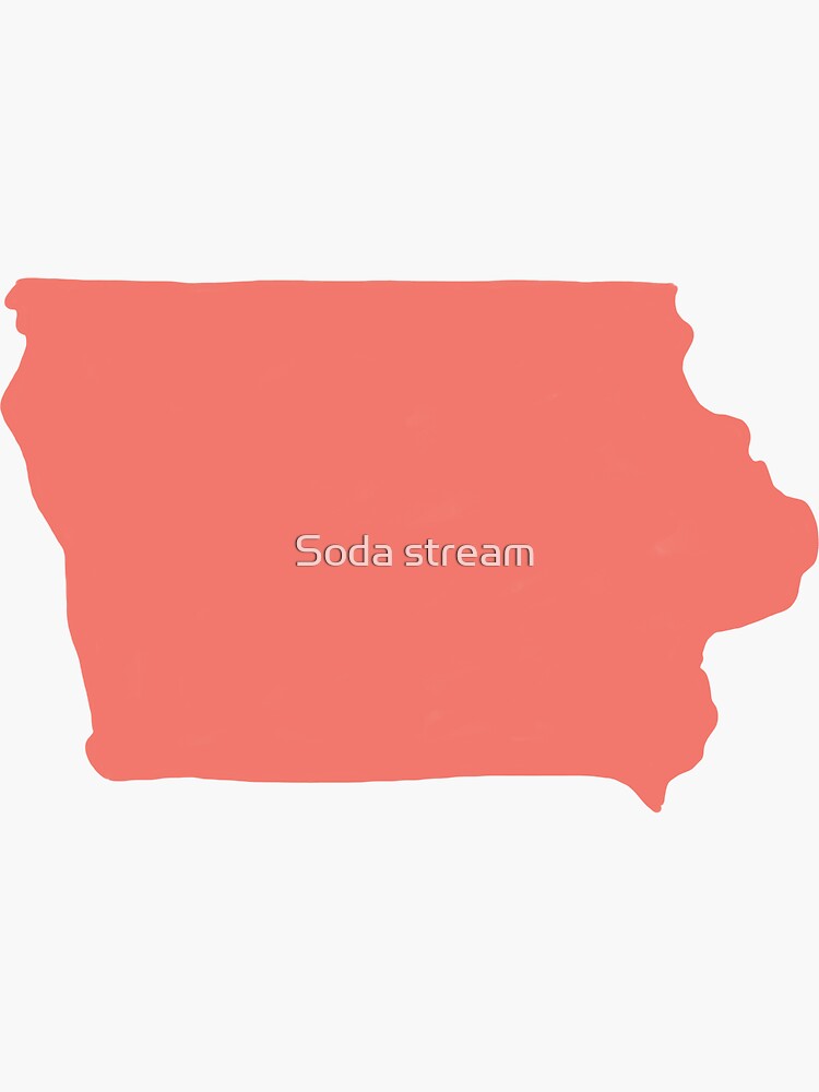 "Iowa Outline" Sticker by nieghanuh | Redbubble