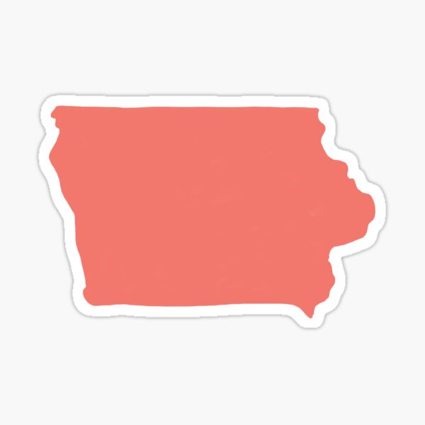 "Iowa Outline" Sticker by nieghanuh | Redbubble