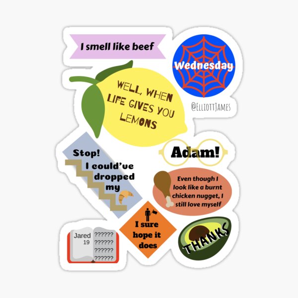 "Vine Stickers Kit 1 (set of 9)" Sticker for Sale by ElliottJames ...