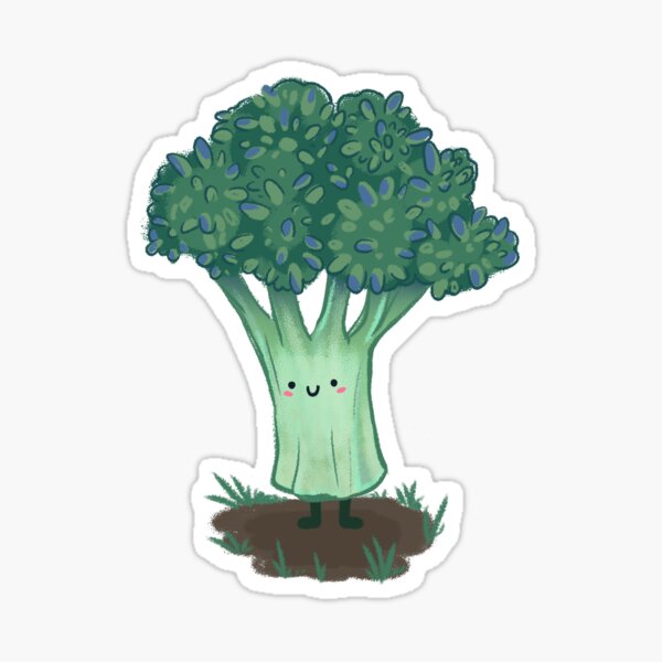 "Cute broccoli" Sticker for Sale by JessieTitley | Redbubble