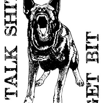 "Get Bit - German Shepherd Dog - GSD" Sticker for Sale by k9printart ...