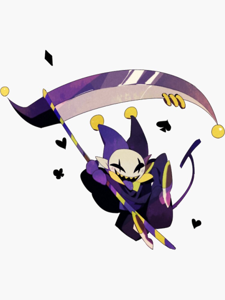 "DELTARUNE JEVIL" Sticker for Sale by idolmaoxdd | Redbubble