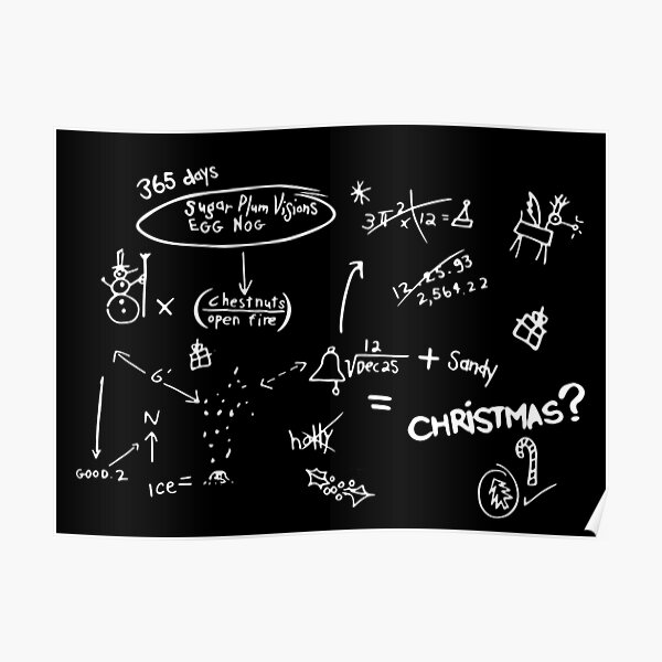 "The nightmare before christmas equation" Poster for Sale by mfinlay7 ...