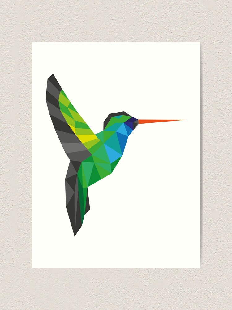 "Geometric Hummingbird" Art Print for Sale by jamiehammond | Redbubble