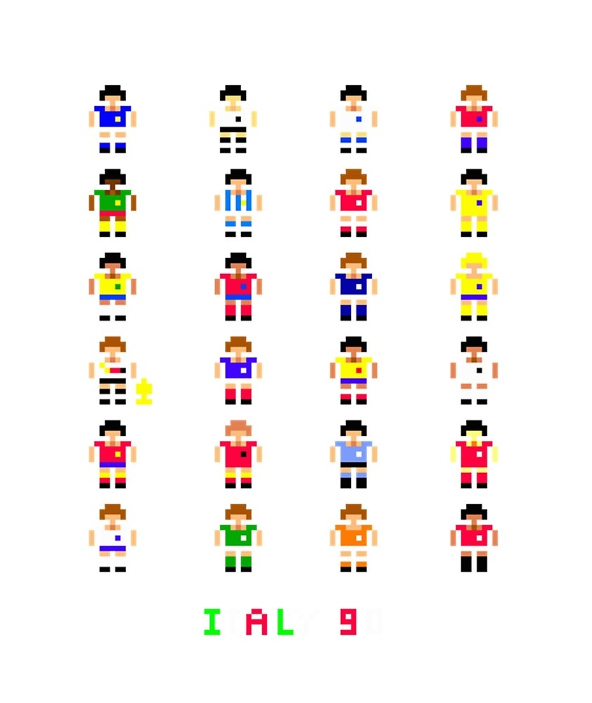 "ITALY 90 PIXEL ART" by bippypixelart | Redbubble