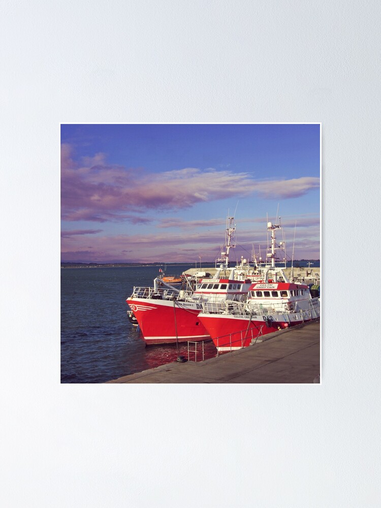 "Resting Boats, Clogherhead Harbour" Poster by dermiedee | Redbubble