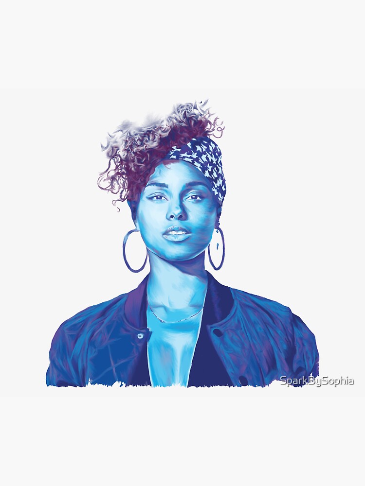 "Alicia Keys" Sticker by SparkBySophia | Redbubble