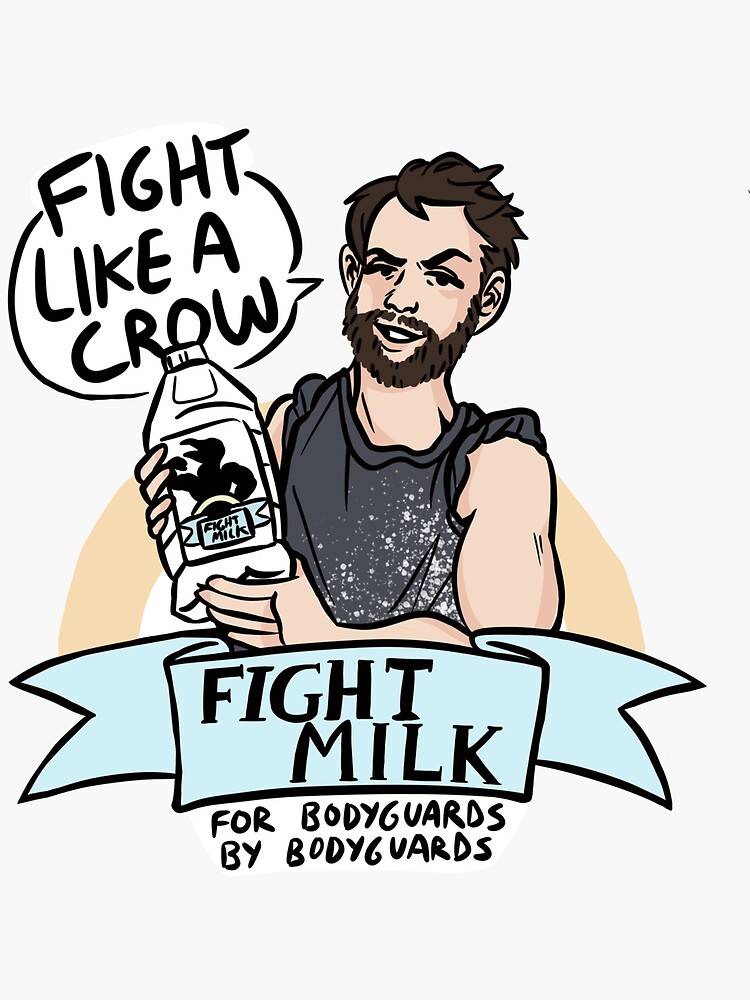 "Fight Milk" Sticker by megtalgearsalad | Redbubble