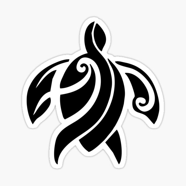 "Honu - Polynesian turtle" Sticker for Sale by by-azul | Redbubble