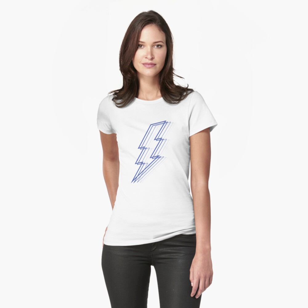 "Blue Lightning" Sticker for Sale by feliciasdesigns | Redbubble