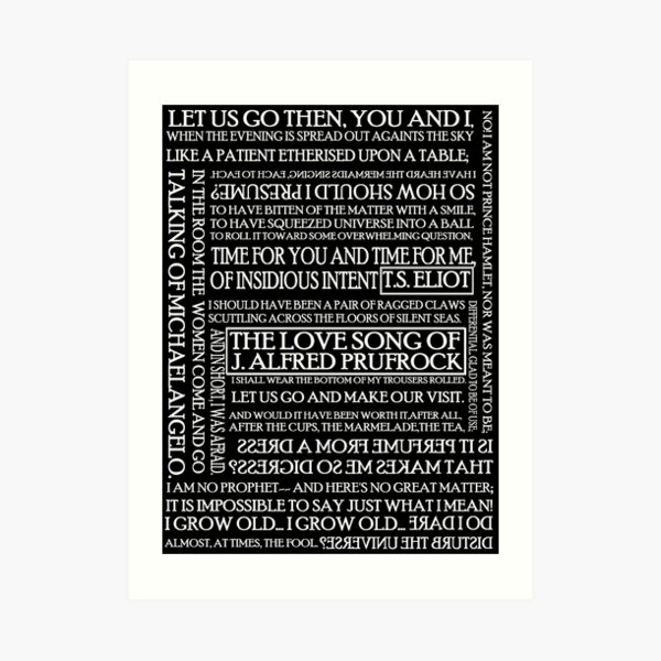 "The Love Song of J. Alfred Prufrock 2" Art Print by silentstead ...