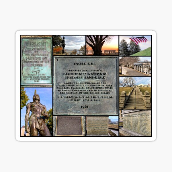 "Cole's Hill Plymouth MA" Sticker for Sale by JanSDrew | Redbubble